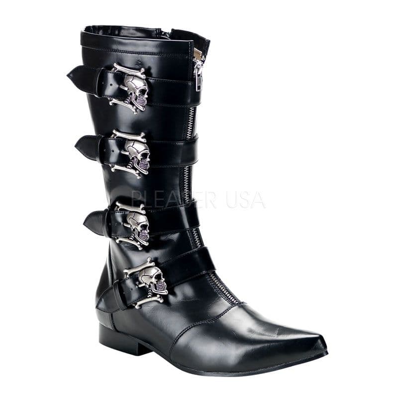 Costume-Mens Skull Boots