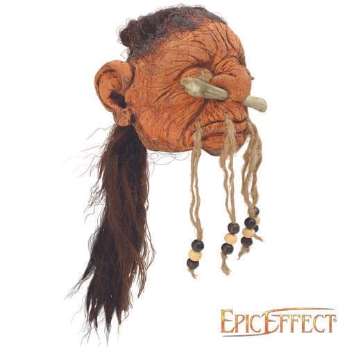 Human shrunken head trophy