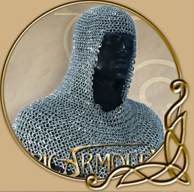 LARP Aluminium Chainmail Hood - Riveted