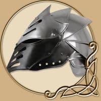 LARP Black Ice Armour - Metal Helmet