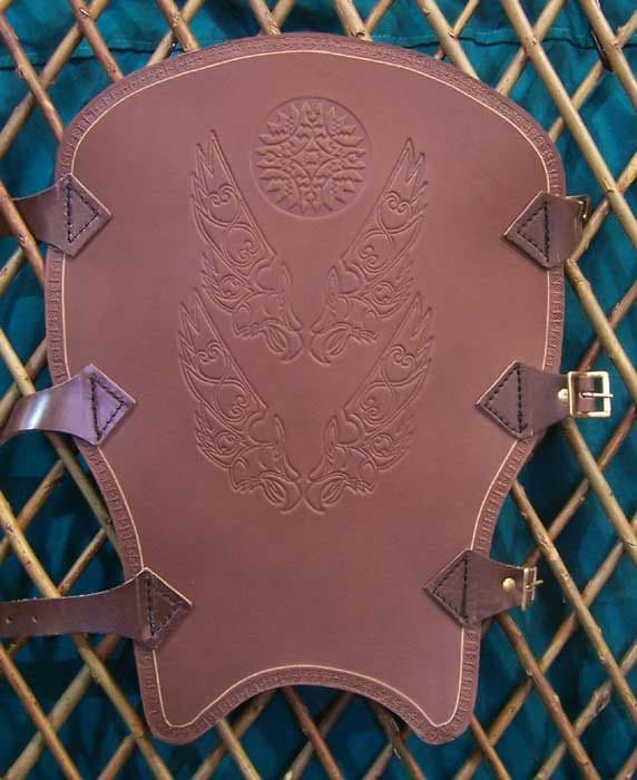 LARP Griffon Leather Greaves