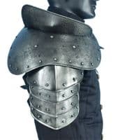 LARP Platemail - Giant Dark warrior Shoulderplates with sword breakers