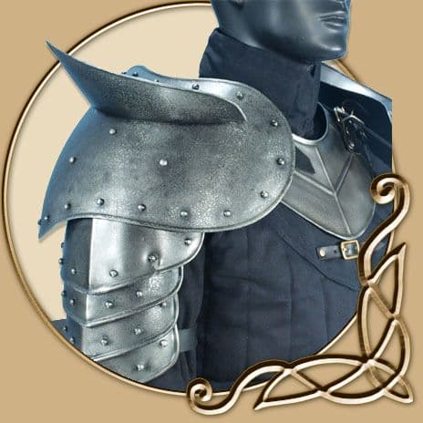 LARP Platemail - Giant Dark warrior Shoulderplates with sword breakers