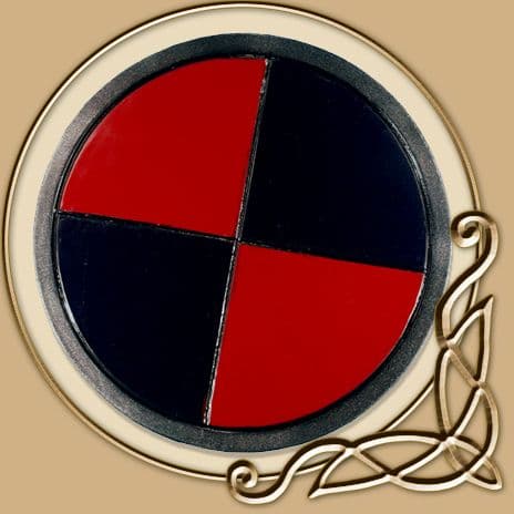LARP RFB Round Shield Red & Black