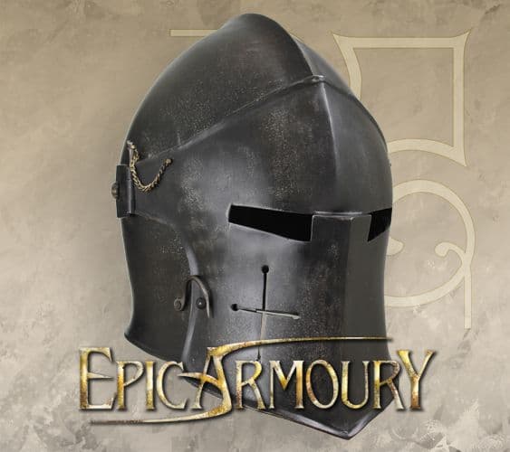 LARP Visored Barbuta Epic Dark Helmet