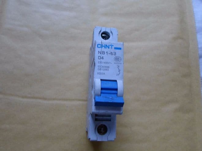 CHINT NB1-63 D4 4 AMP 6KA SINGLE POLE MCB CIRCUIT BREAKER