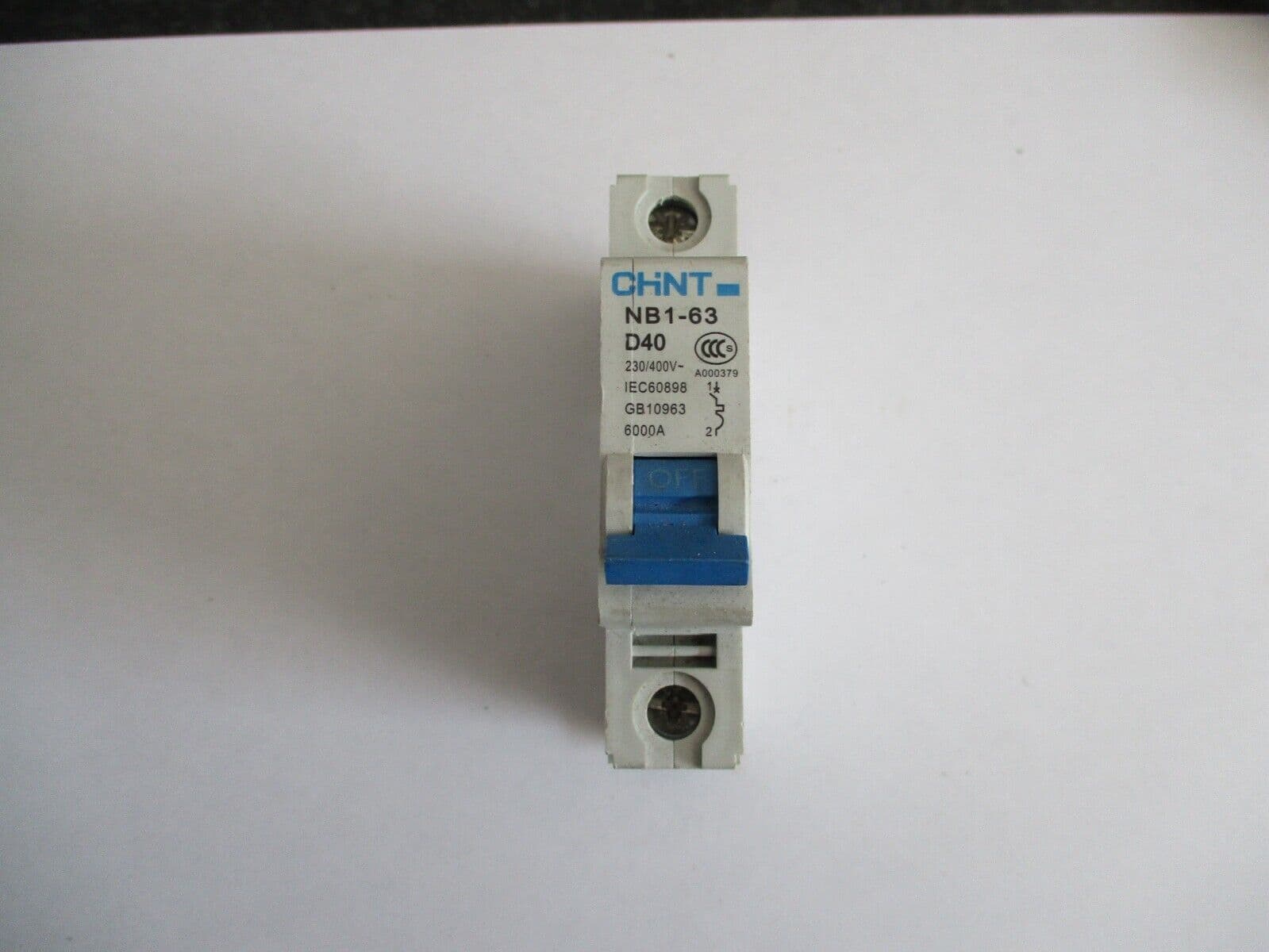 CHINT NB1-63 D40 40 AMP 6 KA SINGLE POLE MCB CIRCUIT BREAKER