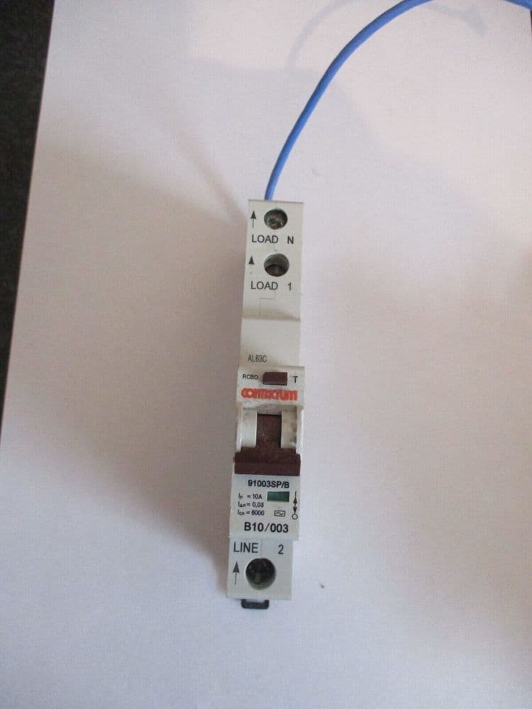 CONTACTUM B10 10 AMP 30mA 91003SP/B B10/003 SINGLE POLE RCBO CIRCUIT BREAKER