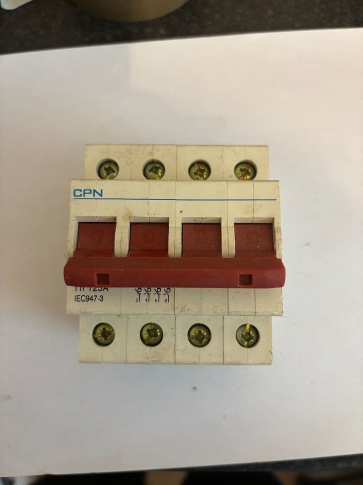 CPN CUDIS LN 125A 125 AMP 4 POLE MAIN SWITCH ISOLATOR