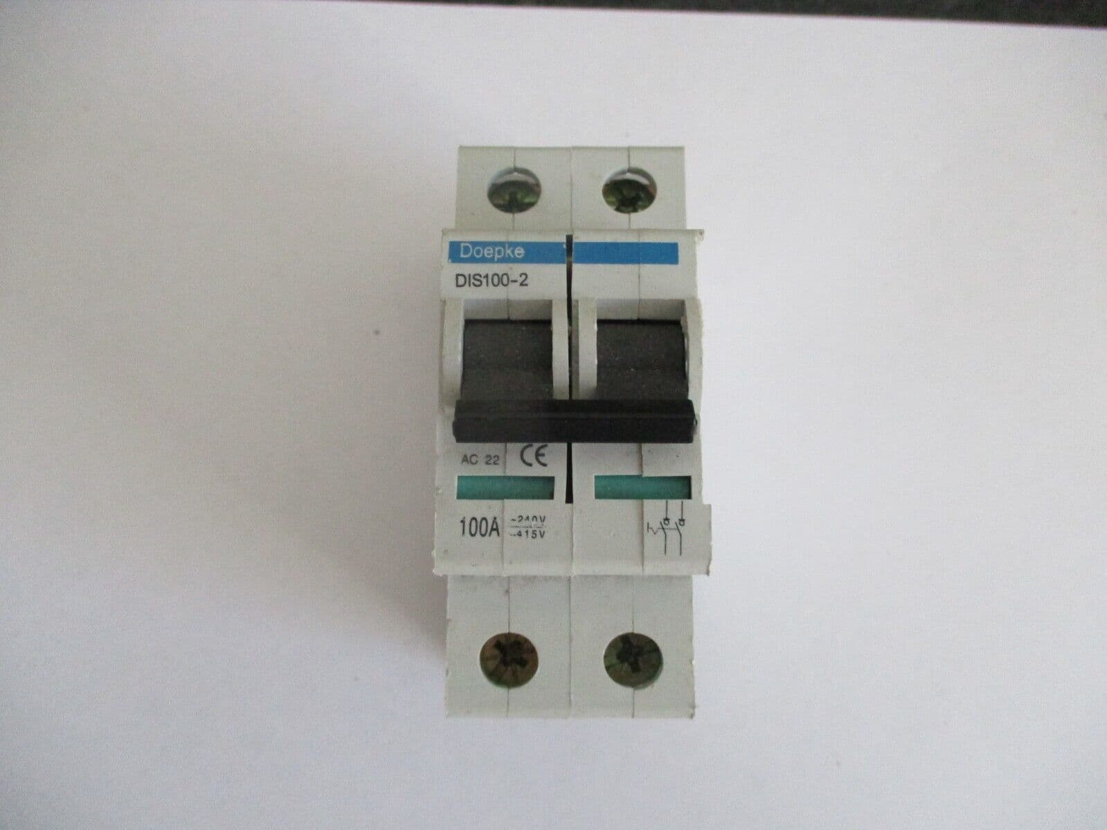 DOEPKE 100 AMP DIS100-2 DOUBLE POLE MAIN SWITCH DISCONNECTOR