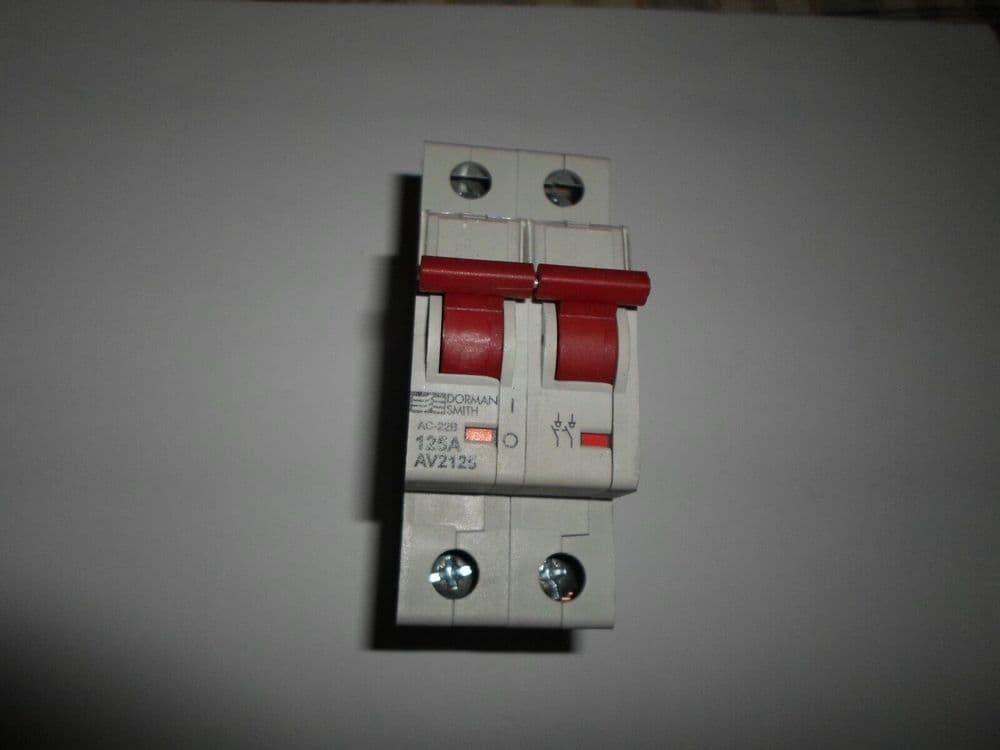 DORMAN SMITH AV2125 125 AMP DOUBLE POLE AC22A MAIN SWITCH RECENT