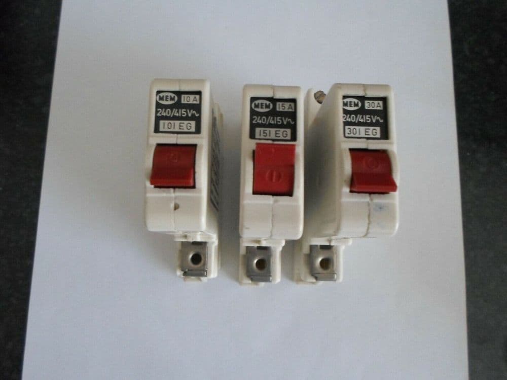 MEM OLD TYPE 101EG 10 AMP / 151EG 15 AMP / 301EG 30 AMP M6/M9 SINGLE ...