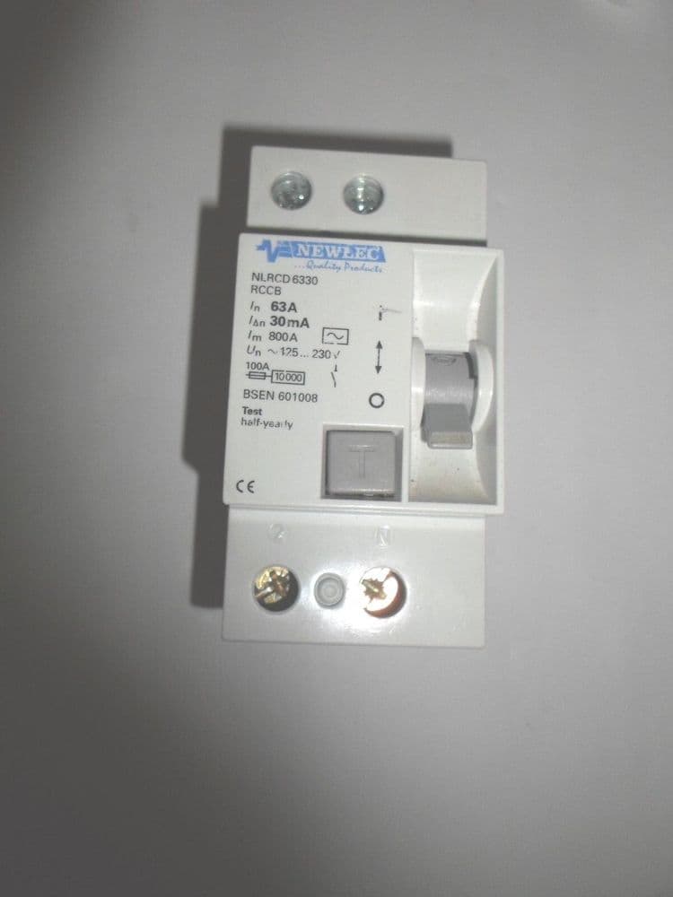NEWLEC NLRCD6330 RCCB 63 AMP 30mA RCD CIRCUIT BREAKER