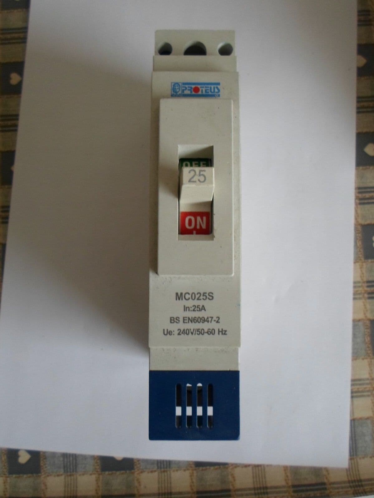 PROTEUS 25 AMP SINGLE POLE MCCB MC025S BS 60947-2