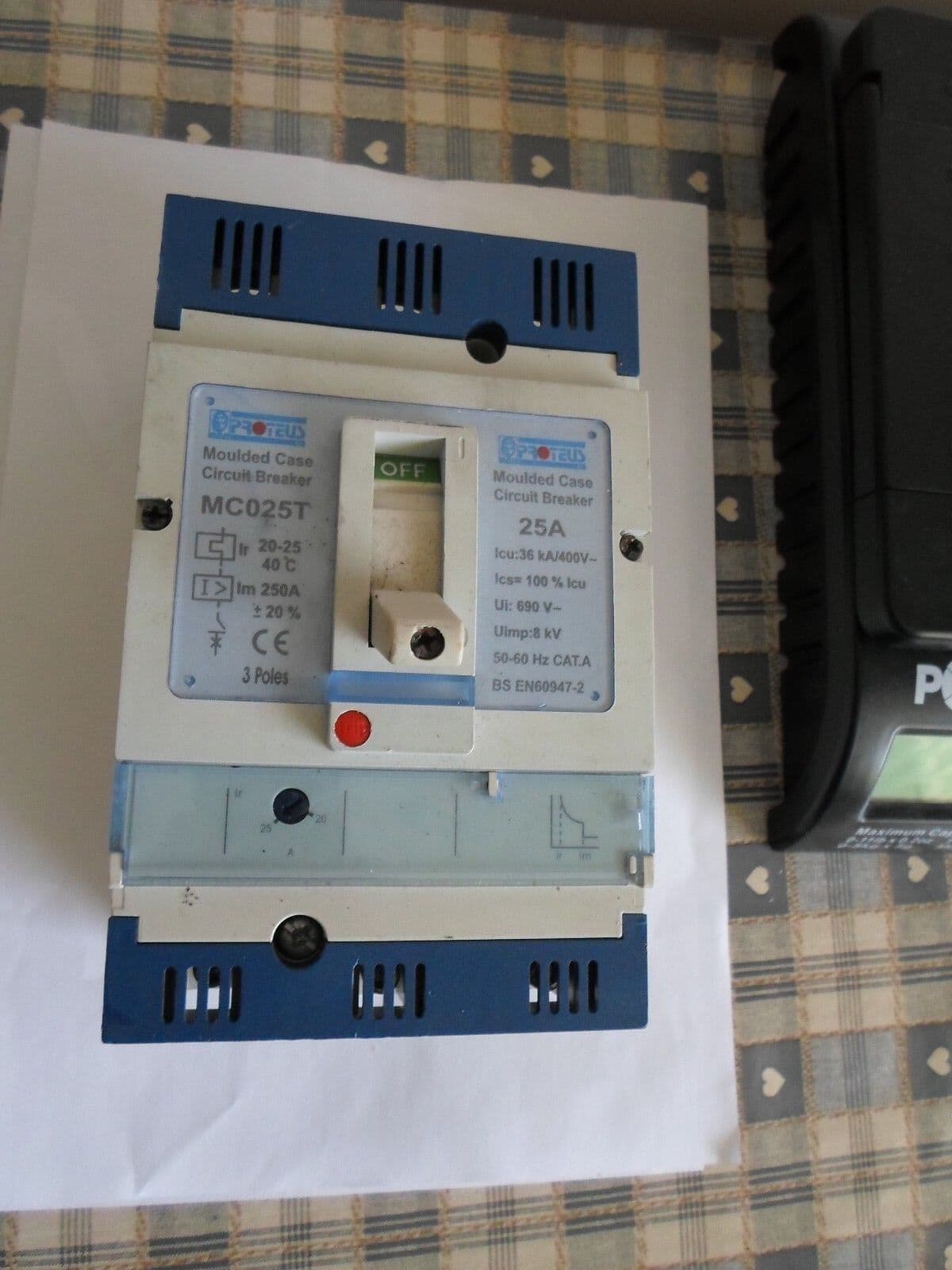 PROTEUS 25 AMP TRIPLE POLE MCCB MC025T BS 60947-2