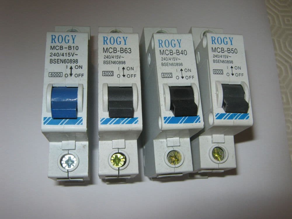 ROGY 63 AMP B63 MCB-B63 6 KA BS 60898 SINGLE POLE MCB CIRCUIT BREAKER
