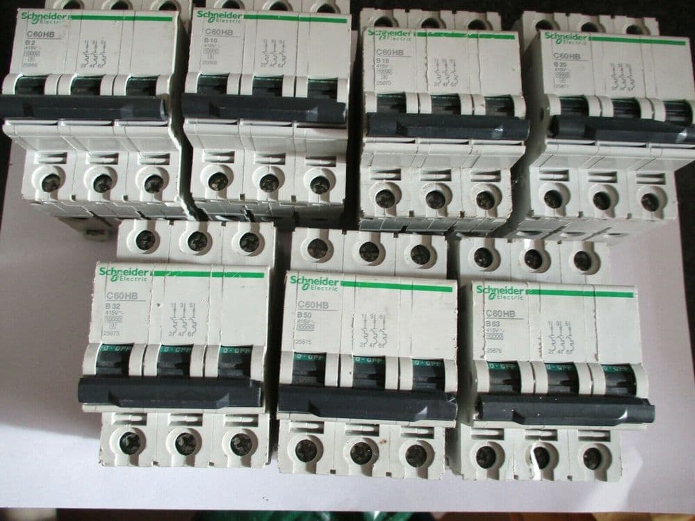 SCHNEIDER C60HB B2 B6 B10 B16 B20 B32 B40 B50 B63 10KA TRIPLE POLE MCB S