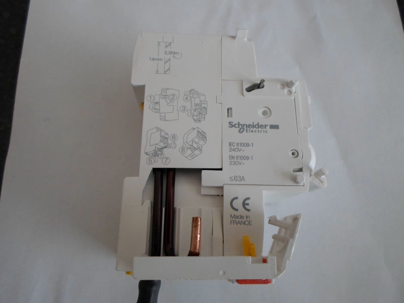 SCHNEIDER ELECTRIC ACTI 9 VIGI IC60 A9V02663 63 AMP 30mA ADD ON RCD