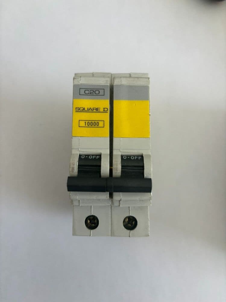 SQUARE D QOE C20 20 AMP 10 KA QO220EC10 DOUBLE POLE MCB CIRCUIT BREAKER