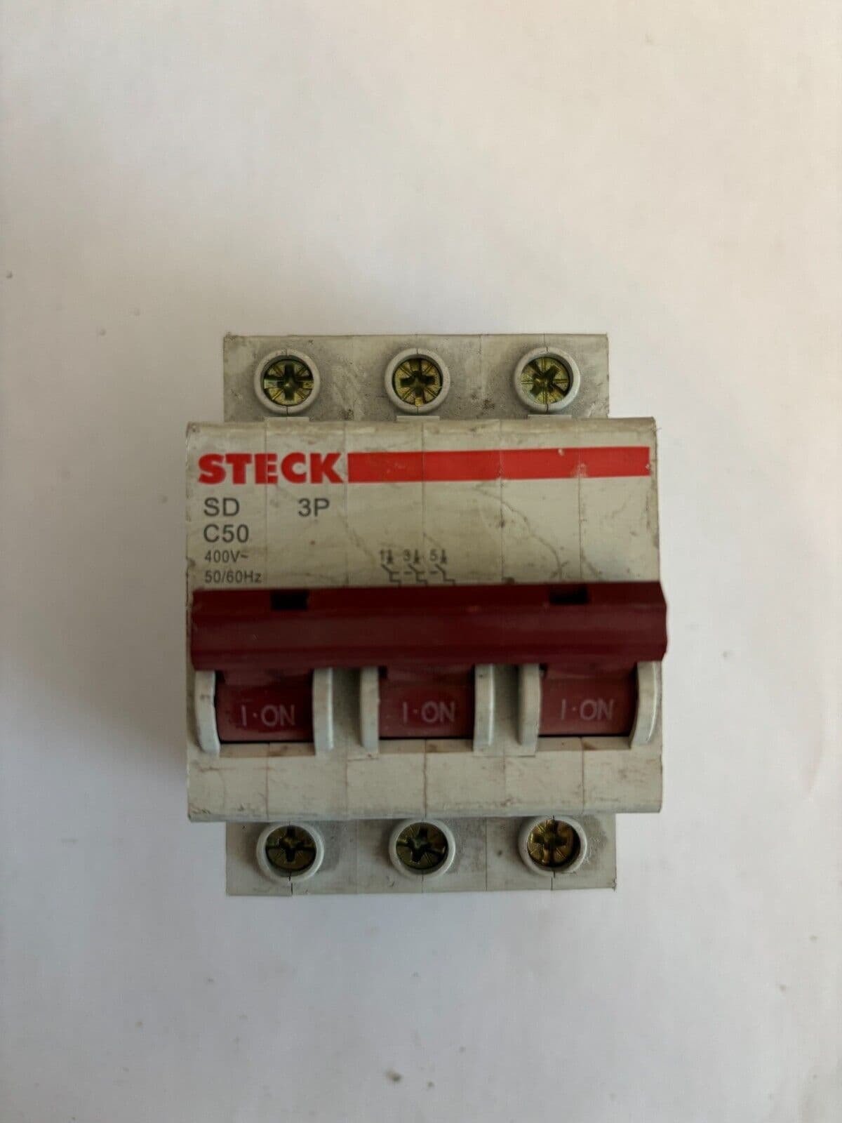 STECK SD C50 50 AMP TRIPLE POLE MCB CIRCUIT BREAKER STECK SD C50 50 AMP TRIPLE POLE MCB CIRCUIT BREAKER
