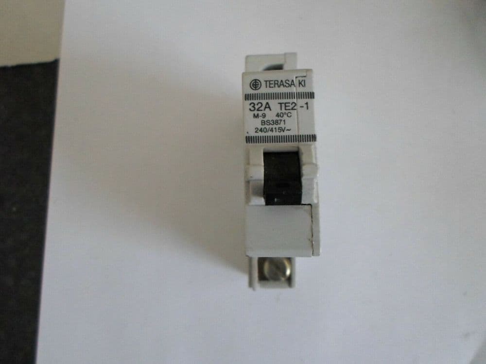 TERASAKI 32 AMP M9 TE2-1 BS3871 SINGLE POLE MCB CIRCUIT BREAKER