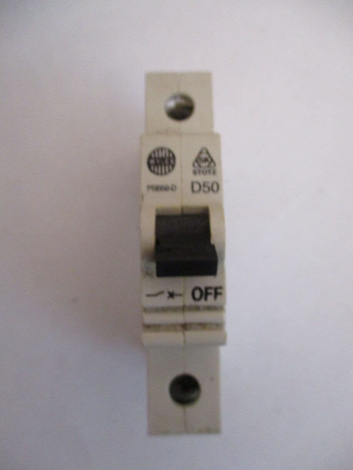 WYLEX STOTZ D50 50 AMP PSB50-D 6KA SINGLE POLE MCB CIRCUIT BREAKER
