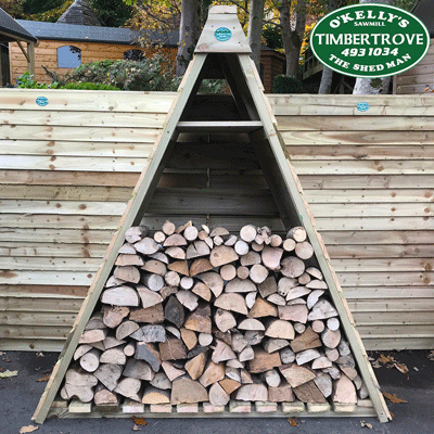 Wood Garden Storage| Log Storage - Bin Storage &Storage Shed