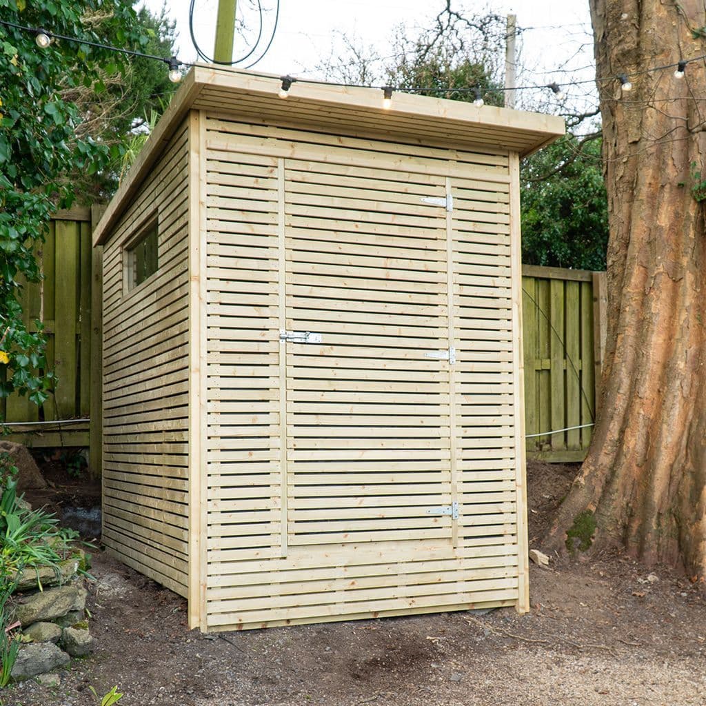 Contemporary Slatted Garden Shed | Modern Timber Shed