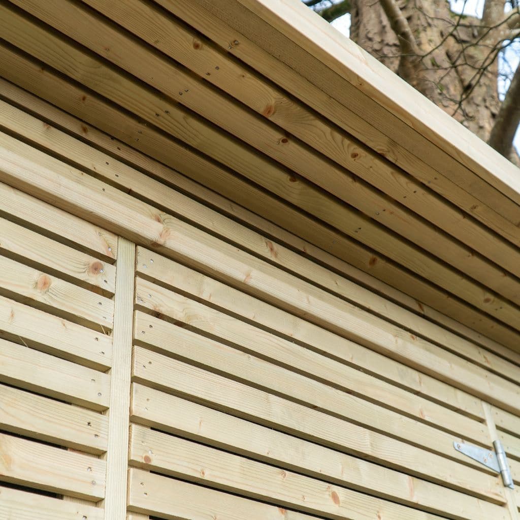 Contemporary Slatted Garden Shed | Modern Timber Shed