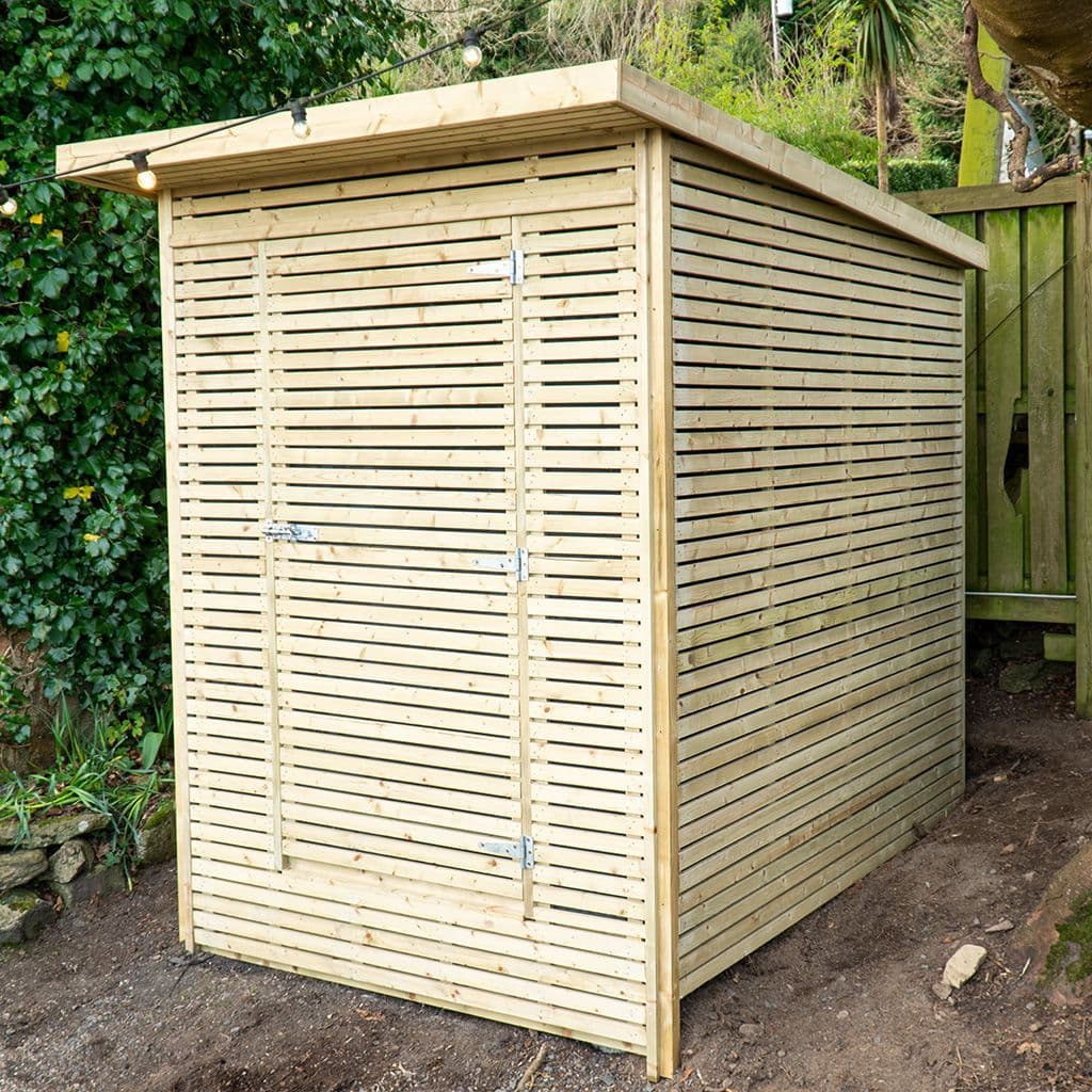 Contemporary Slatted Garden Shed | Modern Timber Shed