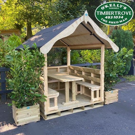 Dining Garden Pod | Outdoor Picnic Hut | Covered Seating Outdoors