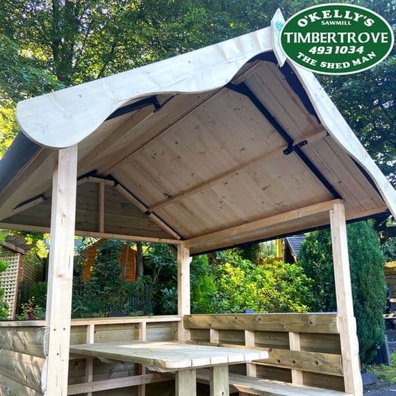 Dining Garden Pod | Outdoor Picnic Hut | Covered Seating Outdoors