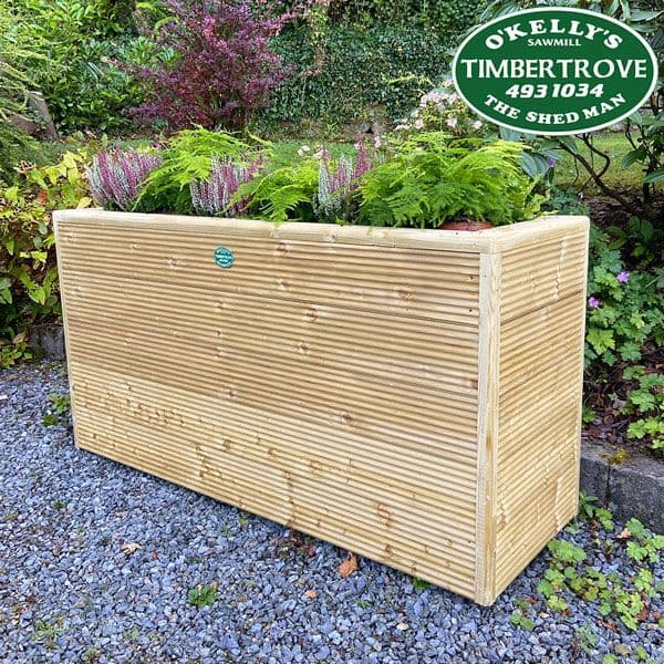 Rectangle Timber Planter | Commercial Wood Flower Box