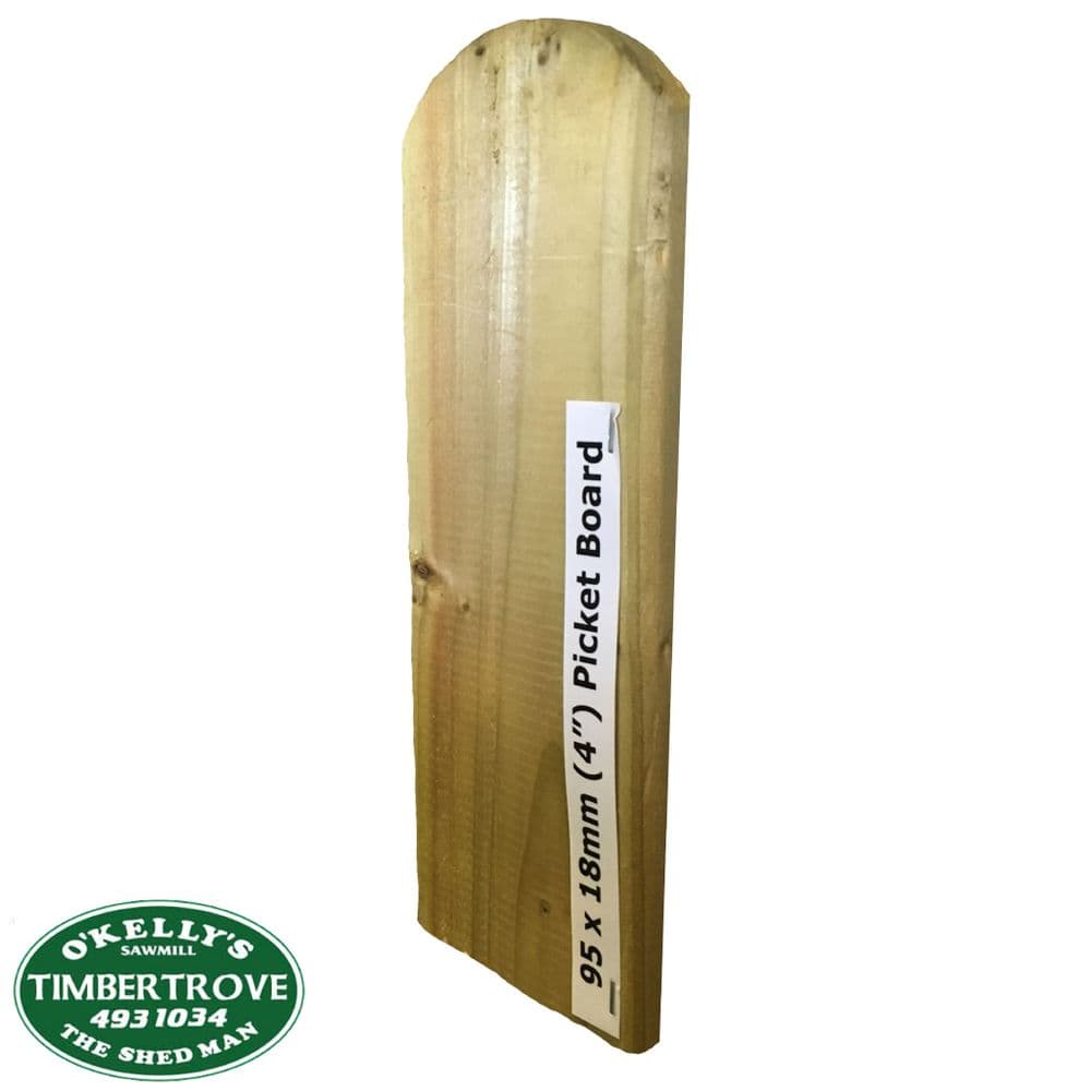 Round Top Picket Board | 4 inch Picket Timber | Loose Pickets