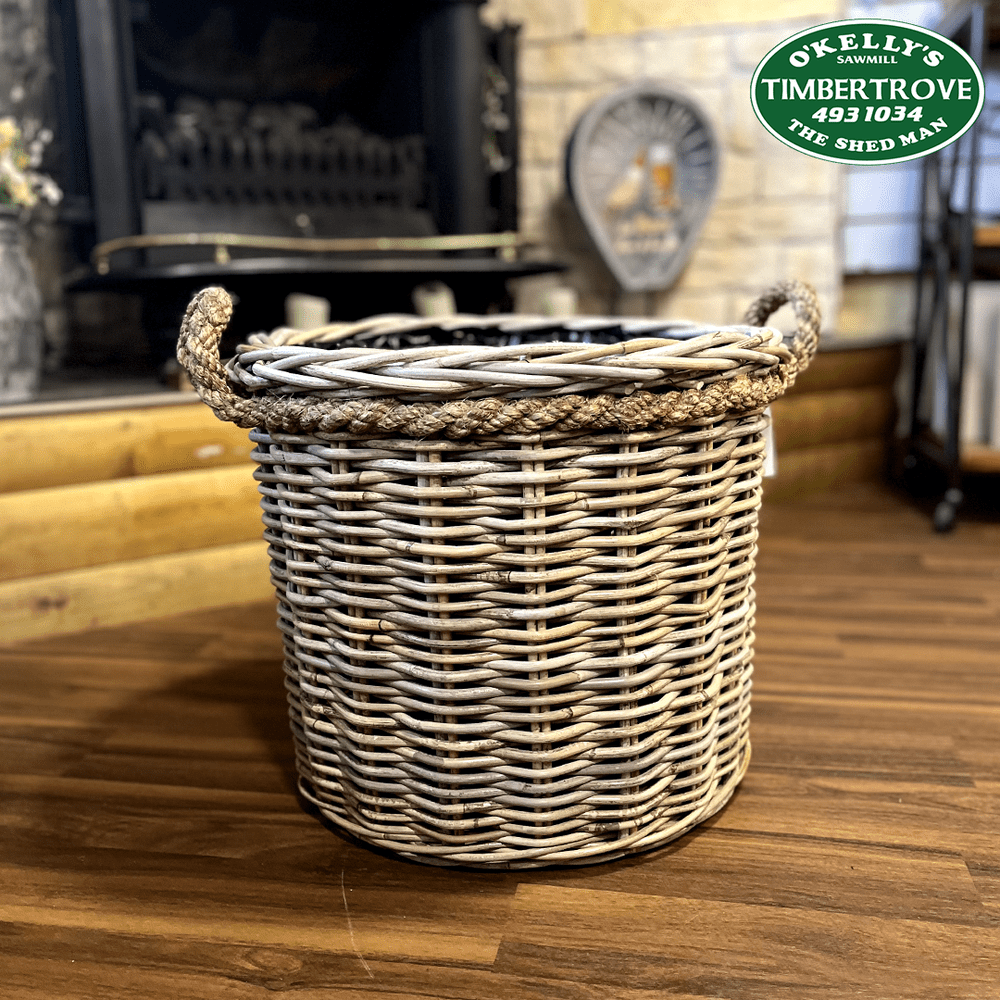 Round Planter Basket with Plastic Liner