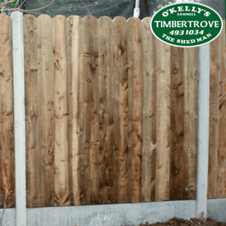 Round Top Closeboard Timber Fencing Panel | Quality Garden Fence | Wood ...