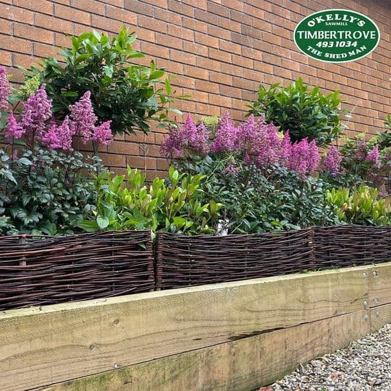 Garden Edging | Wicker Border Edging | Willow Raised Bed