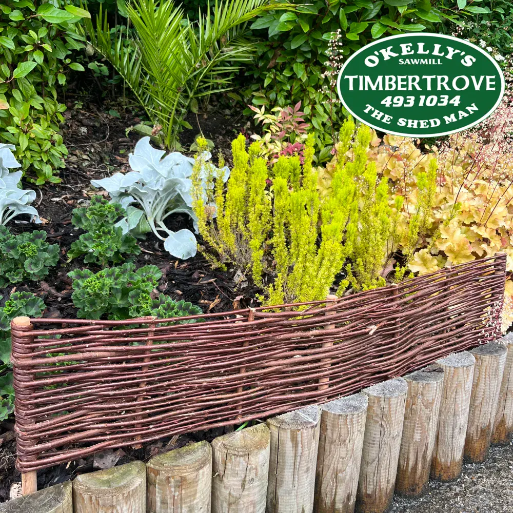 Garden Edging | Wicker Border Edging | Willow Raised Bed