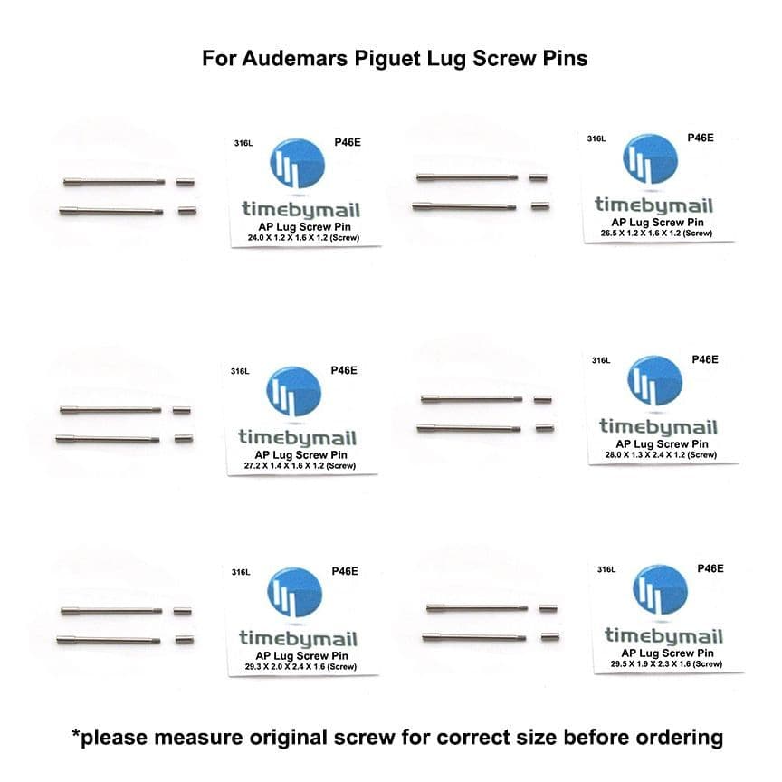 For AUDEMARS PIGUET 2X Lug Screw PINS Watch Strap Band Stainless Steel ...