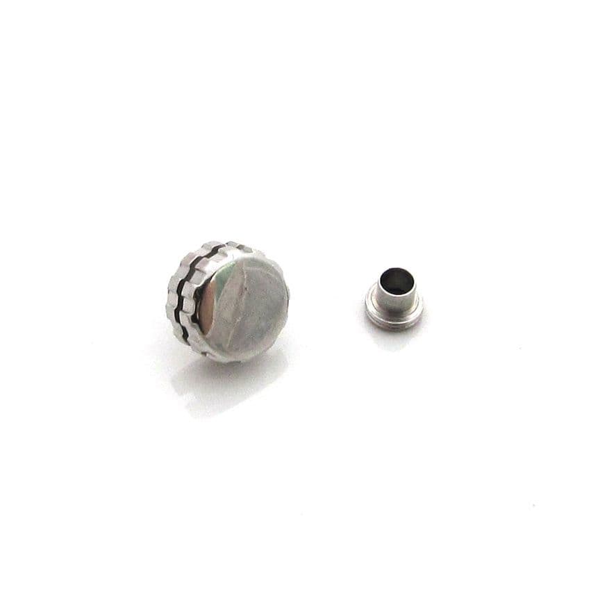 For TAG HEUER Silver Screw Down Locking WATCH CROWN & Tube