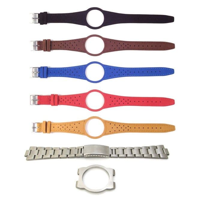 Black Omega Dynamic Watch Strap/Silver Buckle | timebymail