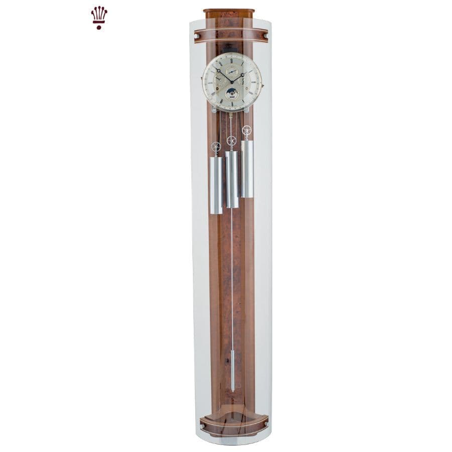 Billib Annabel Wall Clock in Yew Finish