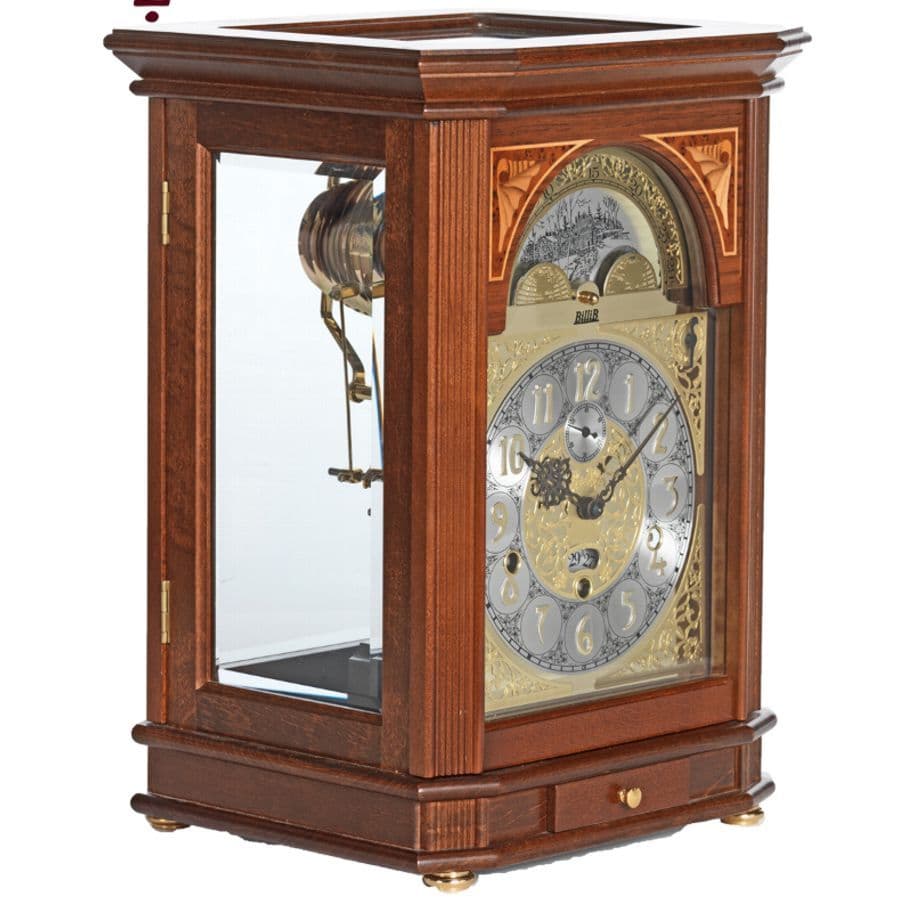 Billib President Mantel Clock in Walnut Finish