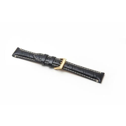 Sqaure Padded Crocodile Grain Watch Strap