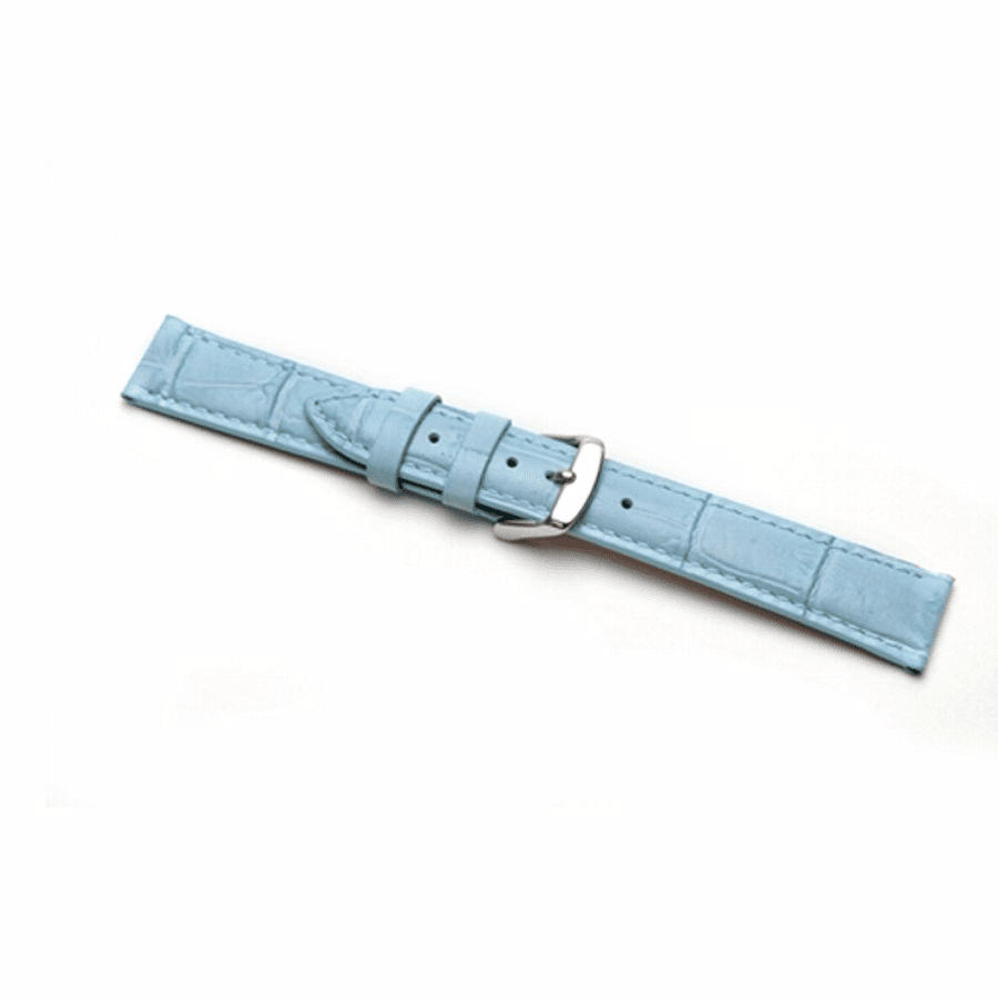 Square Crocodile Grain Coloured Leather Watch Straps