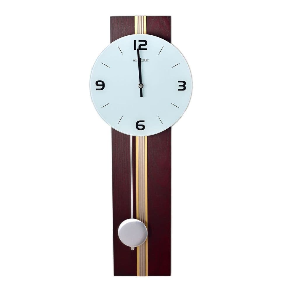 Widdop Dark Wooden Quartz Pendulum Wall Clock W7830