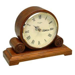 Widdop Quartz Wooden Barrel Mantel Clock W2649W