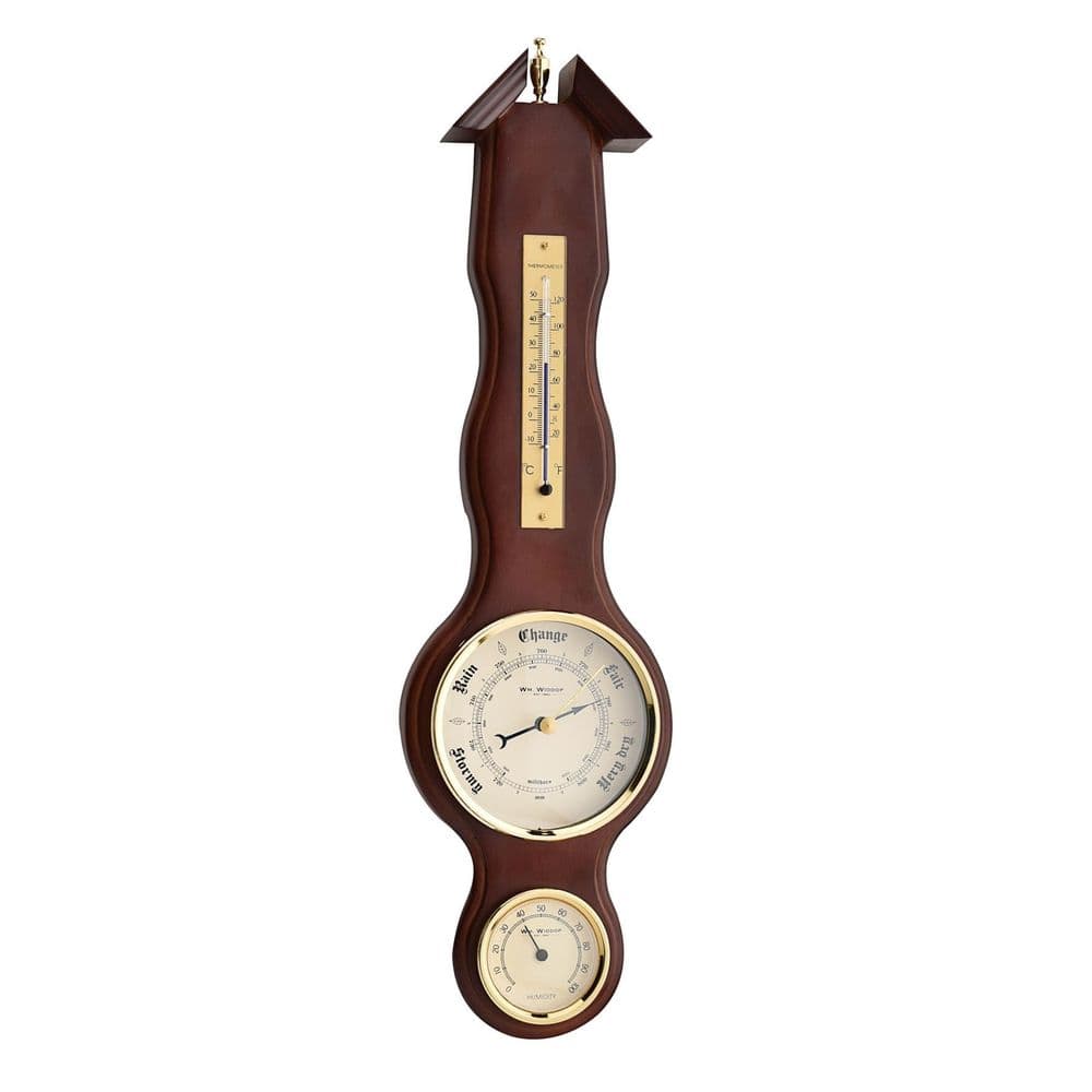 Widdop Wooden Barometer Weather Station W8018