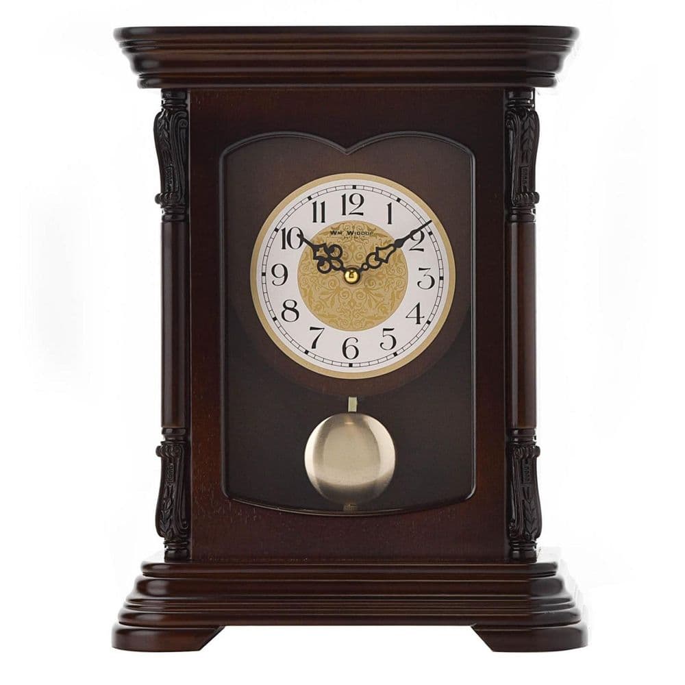 Widdop Wooden Mantel Clock with Swinging Pendulum W2890