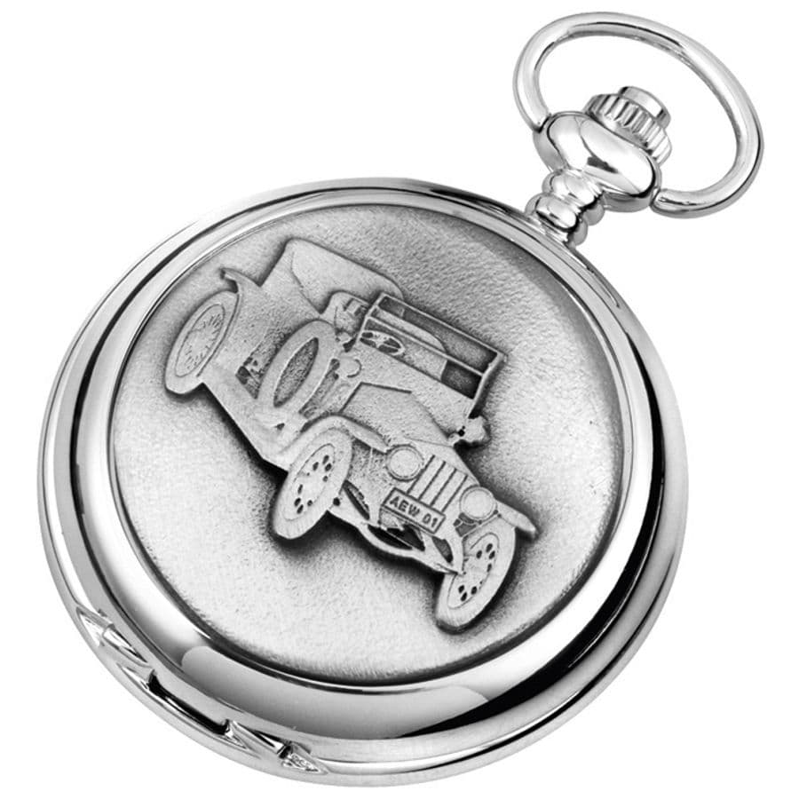 Woodford Chrome Plated Rolls Royce Silver Ghost Pocket Watch 1916